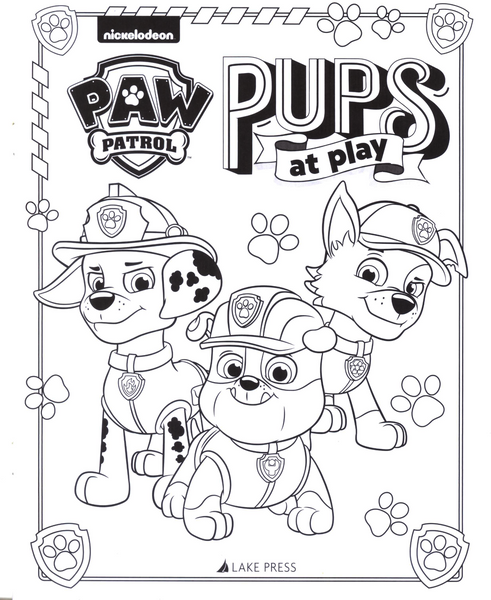 nick jr coloring book paw patrol